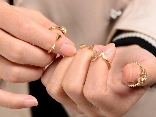 7pcs Set Rings Stack Plain Above Knuckle Cool Anchor Skull Shape Band ...